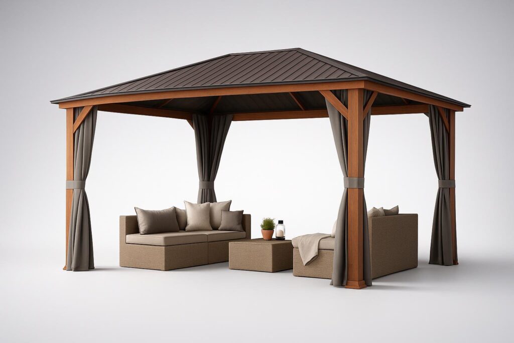 Gazebo 3x4 effetto legno in offerta: -13% su Amazon